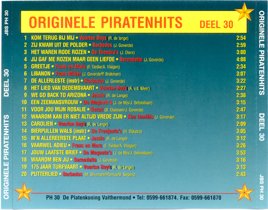 Piraten CD Deel 30 : Back | CD Covers | Cover Century | Over 1.000.000 ...